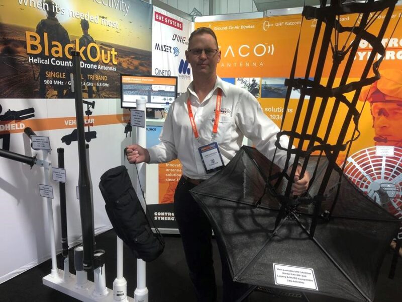 Control Synergy / TACO Antenna exhibit at the Avalon Airshow 2023 ...